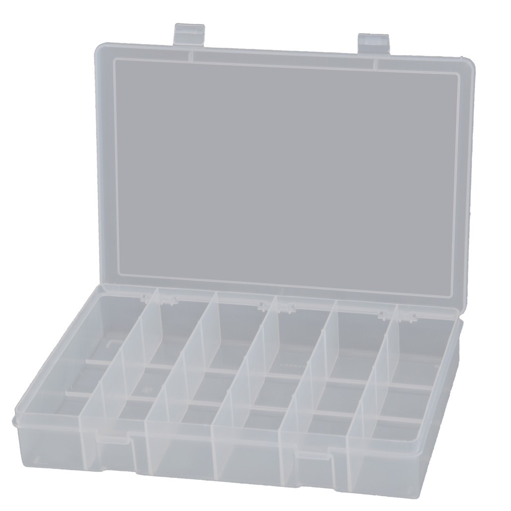 Large Plastic Compartment Box, 6 Openings - Durham Manufacturing