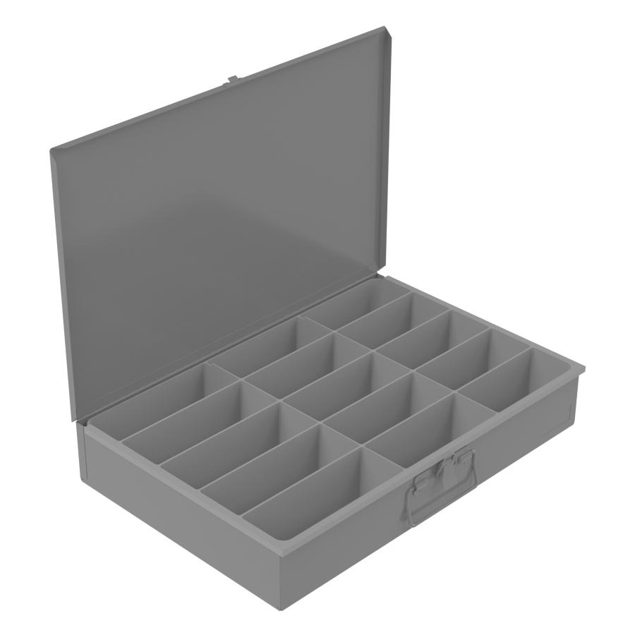 Large Steel Compartment Box, 15 Opening - Durham Manufacturing