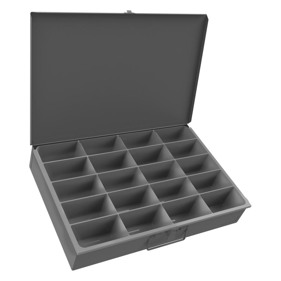 Large Steel Compartment Box, 20 Opening - Durham Manufacturing